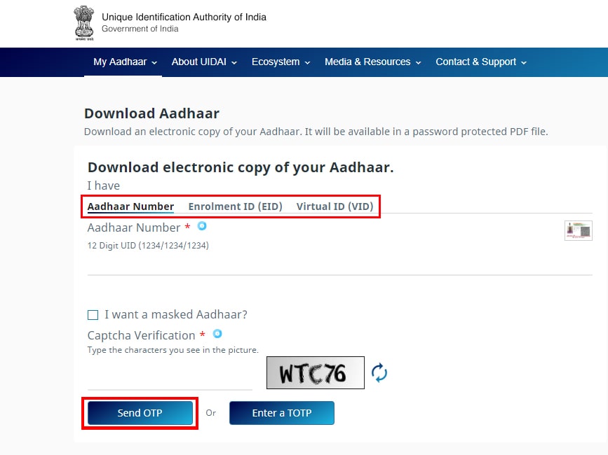 Aadhar Card Download Online Download Print E Aadhaar Card From Aadhar Card Download Online Download Print E Aadhaar Card From